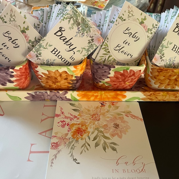 Baby Shower Favor Seed Packet, Baby Shower Favors, Baby in Bloom, Let ...