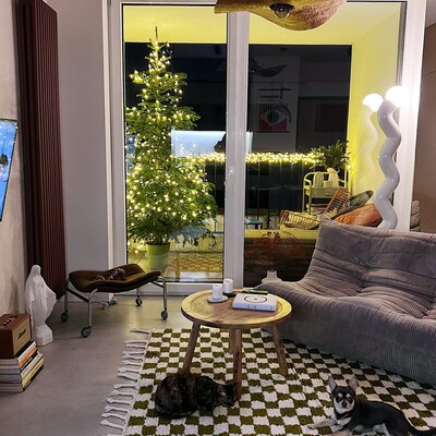 Brown and White Checkered Rug, Moroccan Berber Checkered Rug, Checkered ...