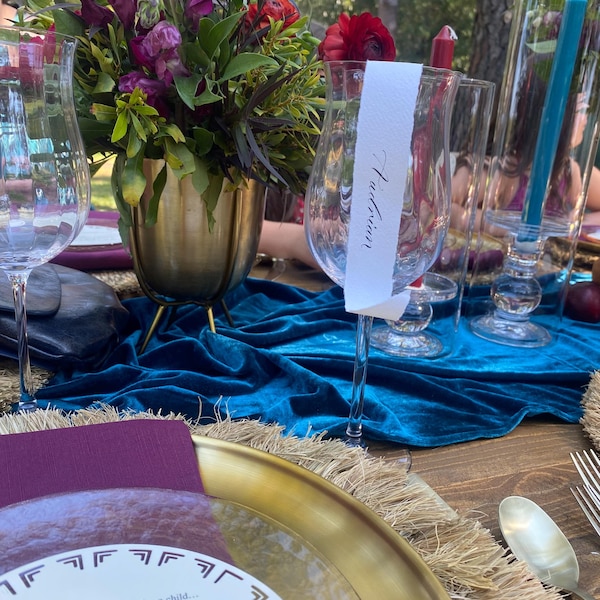 Calligraphy Scroll Name Place Cards on Handmade Paper | Calligraphy ...