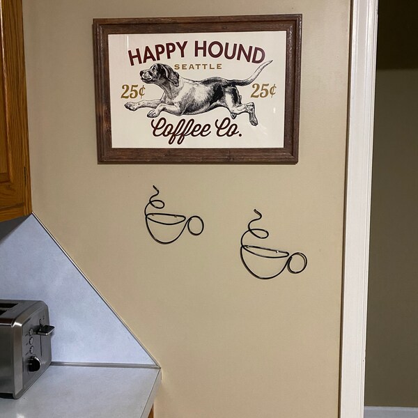 Coffee Sign Dog Kitchen Decor, Dog Lover Gift, Coffee Lover Art Print ...