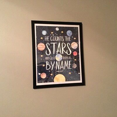 Space Printable Wall Art With Bible Verse, Digital Download, Outer ...