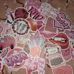 10-50 Pink Themed Stickers - Etsy