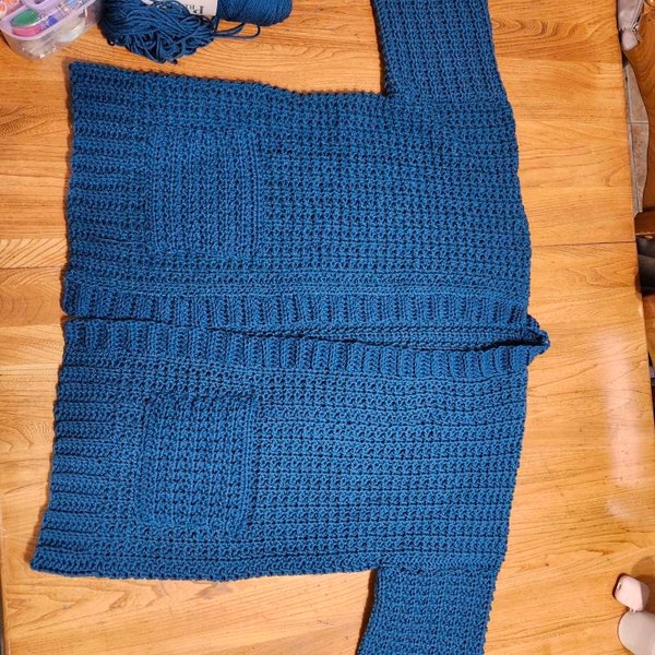 Crochet Pattern Easy Bomber Cardigan Chunky Crochet Sweater Simple ...