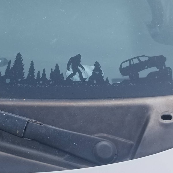 Windshield Decal for Jeep Grand Cherokee WJ Bigfoot Easter Egg Vinyl ...