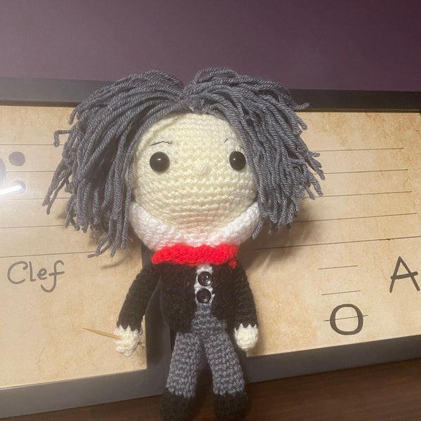 Crochet Beethoven, Musical Gift Knitted Doll, Musical Decoration ...