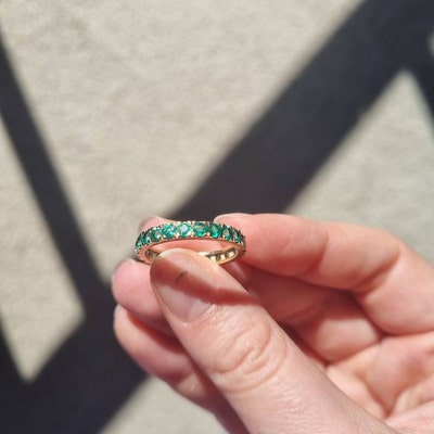 Emerald Gold Ring 14 Karat Gold Natural Grade AAA Emeralds 2.35ctw ...