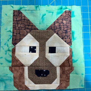 Boxer Dog Puppy Quilt Block PDF Pattern includes Instructions for 6 ...