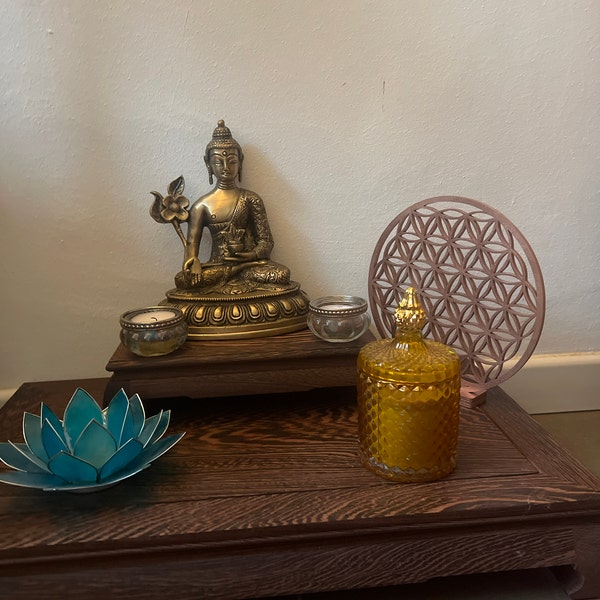 Buddhist Tabletop Meditation Altar Solid Wood Tibetan Buddhist Prayer ...