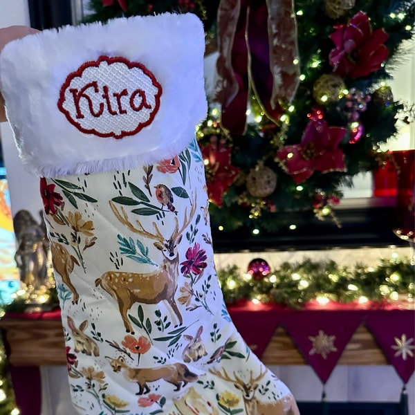Quilted Apples and Pears Christmas Stocking - Etsy