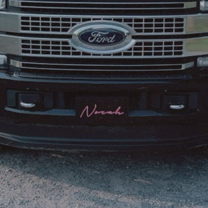 Personalized Monogram License Plate Black and Black Leopard Licence Tag ...