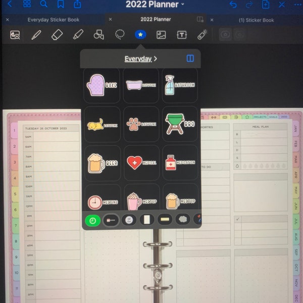 Everyday Life Digital Stickers, Daily Planner Stickers, iPad Stickers ...