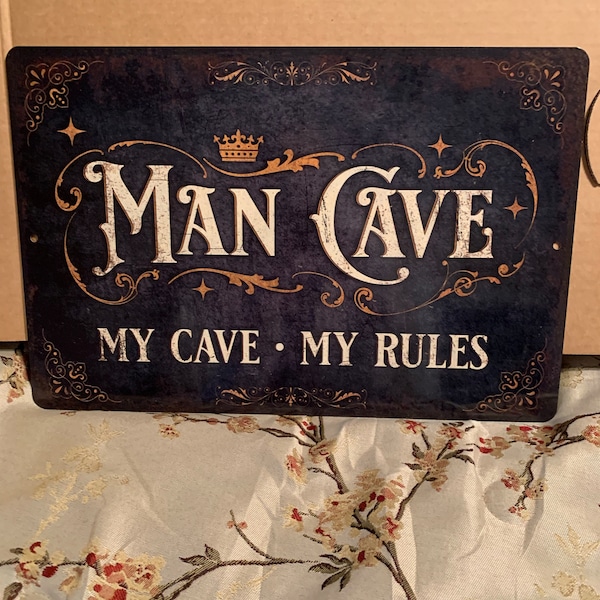 Custom Vintage Man Cave Sign | Personalized Wall Decor for Him - Etsy