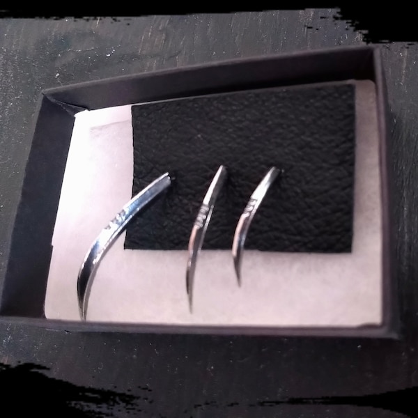 TRIS: Scythe Statement Earrings, Set of 3, Sterling Silver - Joanna ...