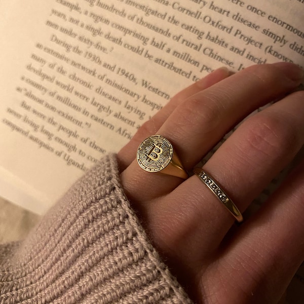 14k & 18k Gold 3D Engraved Signet Ring / Custom Design Signet Ring / 3D ...