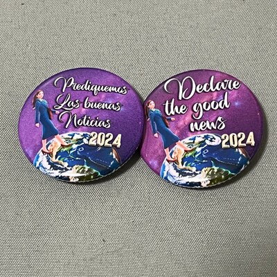 JW Regional Convention 2024 declare the Good News Backpin Buttons. 1.5 ...