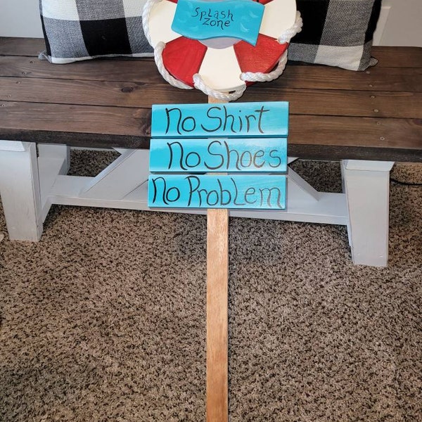 Splash Zone Pool Yard Sign - Etsy
