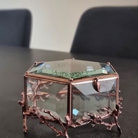 Glass Ring Box for Wedding and Engagement, Wedding Ring Box, Glass ...