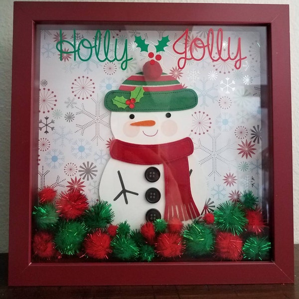 Holly Jolly Christmas Decal - Holiday Vinyl Sticker for Windows, Shadow ...