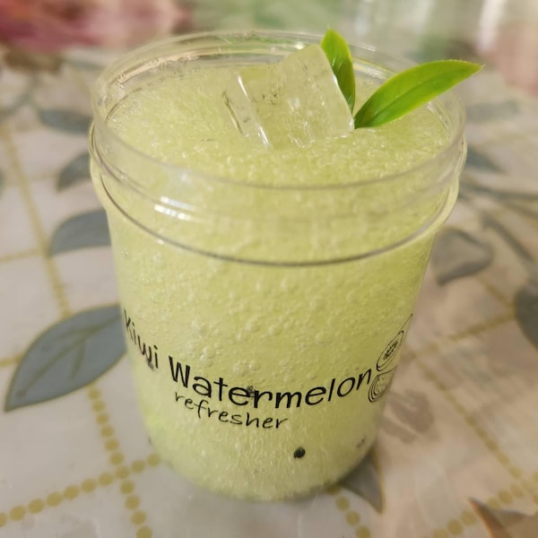 Kiwi Watermelon Refresher, Jelly Cube Slime, Clear Slime, Gift Ideas ...