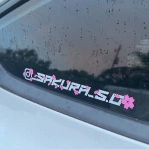 Sakura Drifters Stacked JDM Cherry Blossom Petals XL Rear Windshield ...