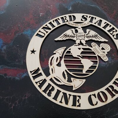 USMC United States Marine Corps Wall Art Laser Cut Sign Gift - Etsy