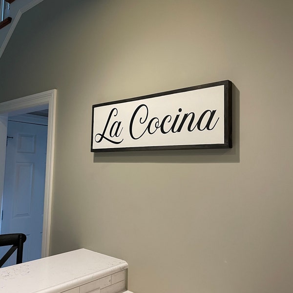 La Cocina, Spanish Sign, Spanish Decor, Farmhouse Kitchen, Kitchen Sign ...