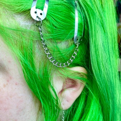Chain Hair Clips, 90s Alternative Punk Goth Grunge Style - Etsy