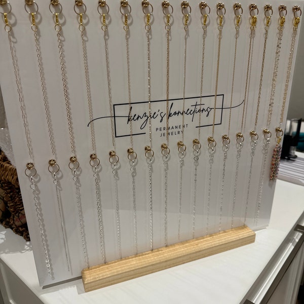 Permanent Jewelry Bracelet and Chain Display, Vendor Event, Table Sign ...