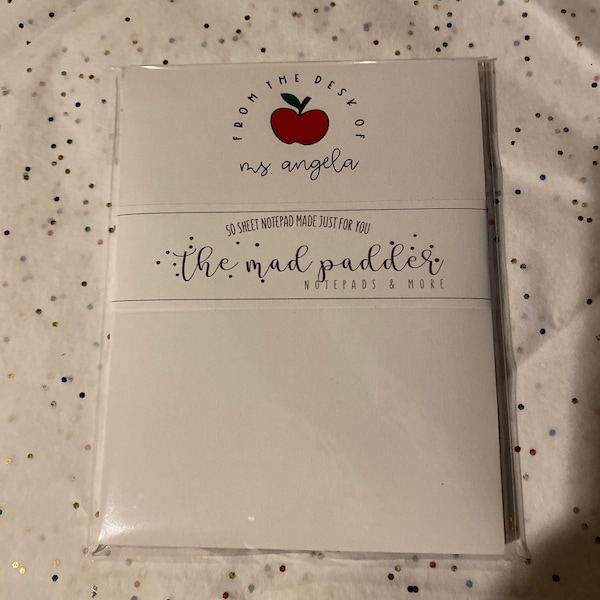 School Days Small Notepad - Personalized Teacher Gifts - Staff ...