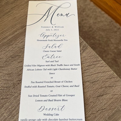 Elegant Minimal Wedding Menu Template Modern Wedding Menu Minimalist ...