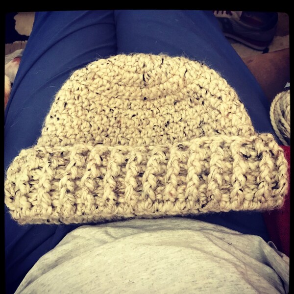 Unisex Crochet Hat Pattern Hard Rock Crochet Hat Crochet Beanie Pattern ...