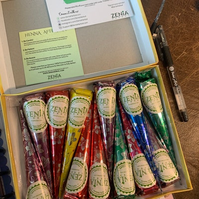 12 Pack Zenia 100% Natural Henna Cones - Etsy