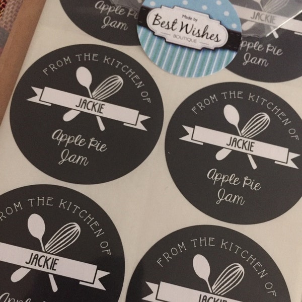 Personalized Kitchen Labels, Chalkboard, Homemade, Baked Goods ...
