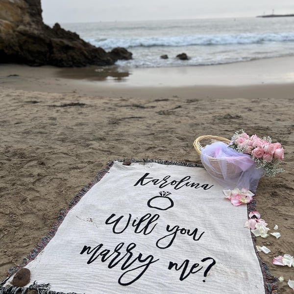 Proposal Decorations, Will You Marry Me Blanket, Marriage Proposal ...