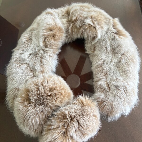 White Fur Extra Long Collar, Fur Stole, Bridal White Fur Collar, White ...