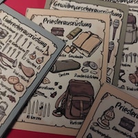 DND Equipment Packs Complete Set of Visual Aid Reference Cards Digital ...