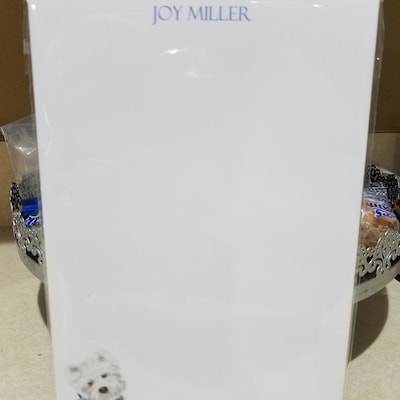 Personalized Westie Dog Notepad West Highland Terrier Gift Westie Dog ...