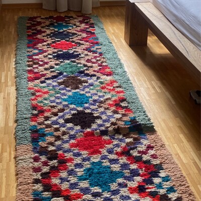 AMAZING CUSTOM RUNNER, Moroccan Handmade Runner Rug, Sheep Wool Rug ...