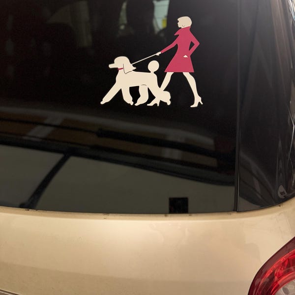 Poodle Decal, Dog Car Decal, Car Stickers for Poodle Mom, Gift for ...
