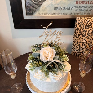 Greenery Cake Topper / Greenery Garland Cake Topper / Wedding - Etsy