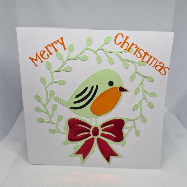 Christmas Robin Paper Cut Svg / Dxf / Eps / Files and Pdf / Png ...