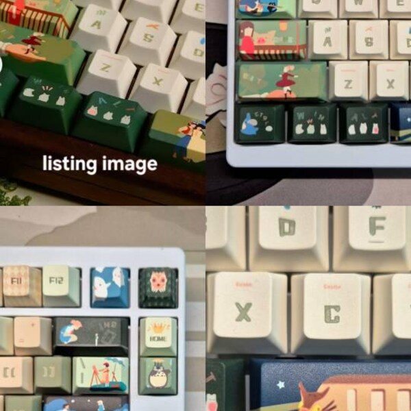 Ghibli Kiki Anime Japanese Style Keycap 140 Set | PBT Custom & Handmade ...