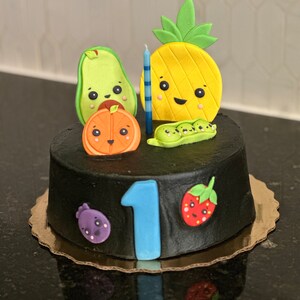 Fruit and Vegetables Cake Topper, Fruit Cake Decor, Fruit and Vegetable ...