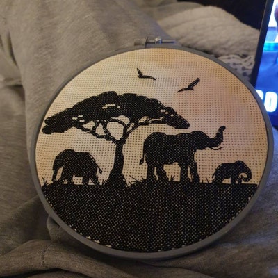 African Savanna Sunsets Cross Stitch Patterns by Fiona Baker Instant ...