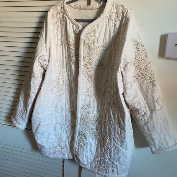 Cheryl Oversized Quilted Jacket Pattern With Pdf Tutorial Size XS-S - Etsy