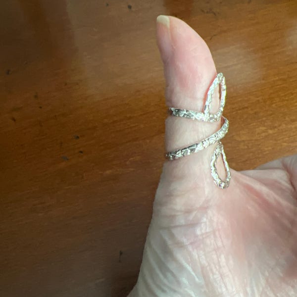 Arthritis Rings, Silver Splint Ring, Adjustable Ring for PIP or DIP ...