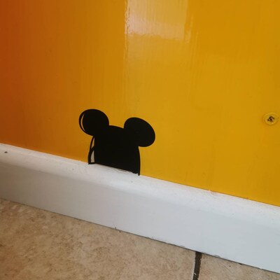 4x Mickey Ears Mouse Hole Vinyl Decal Sticker Disney - Etsy