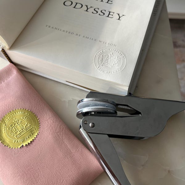Book Embosser Personalized From the Library of Embosser Book Stamp ...
