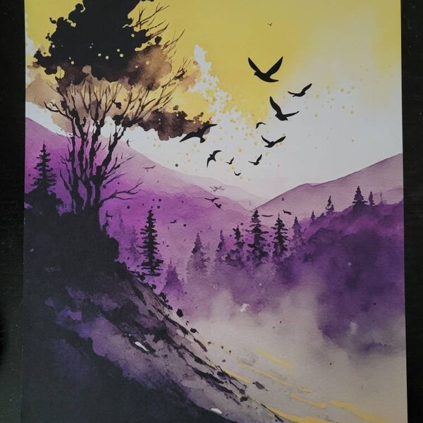 Transgender Landscape Art Print, Transgender Minimal Poster Wall Art ...