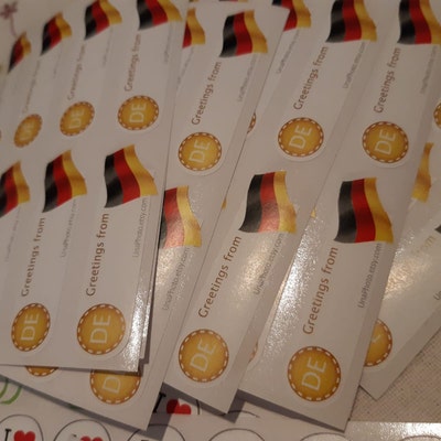 Greetings From Sticker Postcard ID Flag Sticker for Postcrossing. Any ...